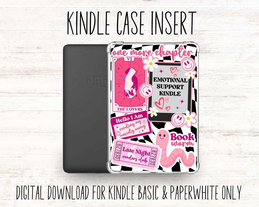 Kindle Case Insert Printable, Kindle Cover, E-reader Accessories ...