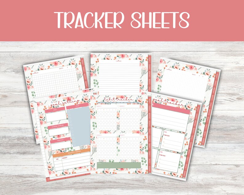 Highland Cow Undated Digital Planner Watercolor Floral Goodnotes ...