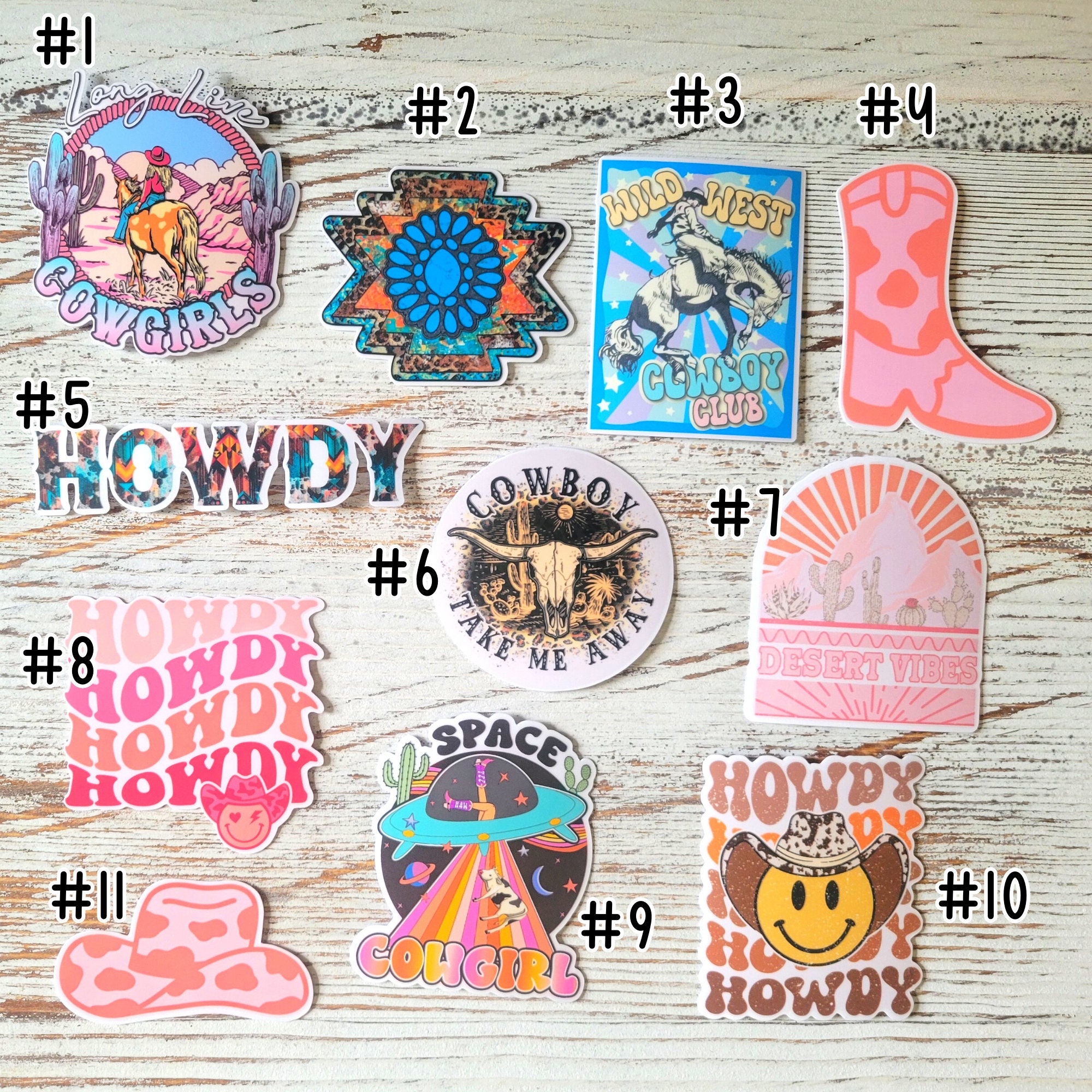 Western Stickers Cowgirl Stickers for Water Bottle Howdy - Etsy