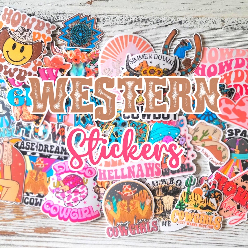 Western Stickers Cowgirl Stickers for Water Bottle Howdy - Etsy