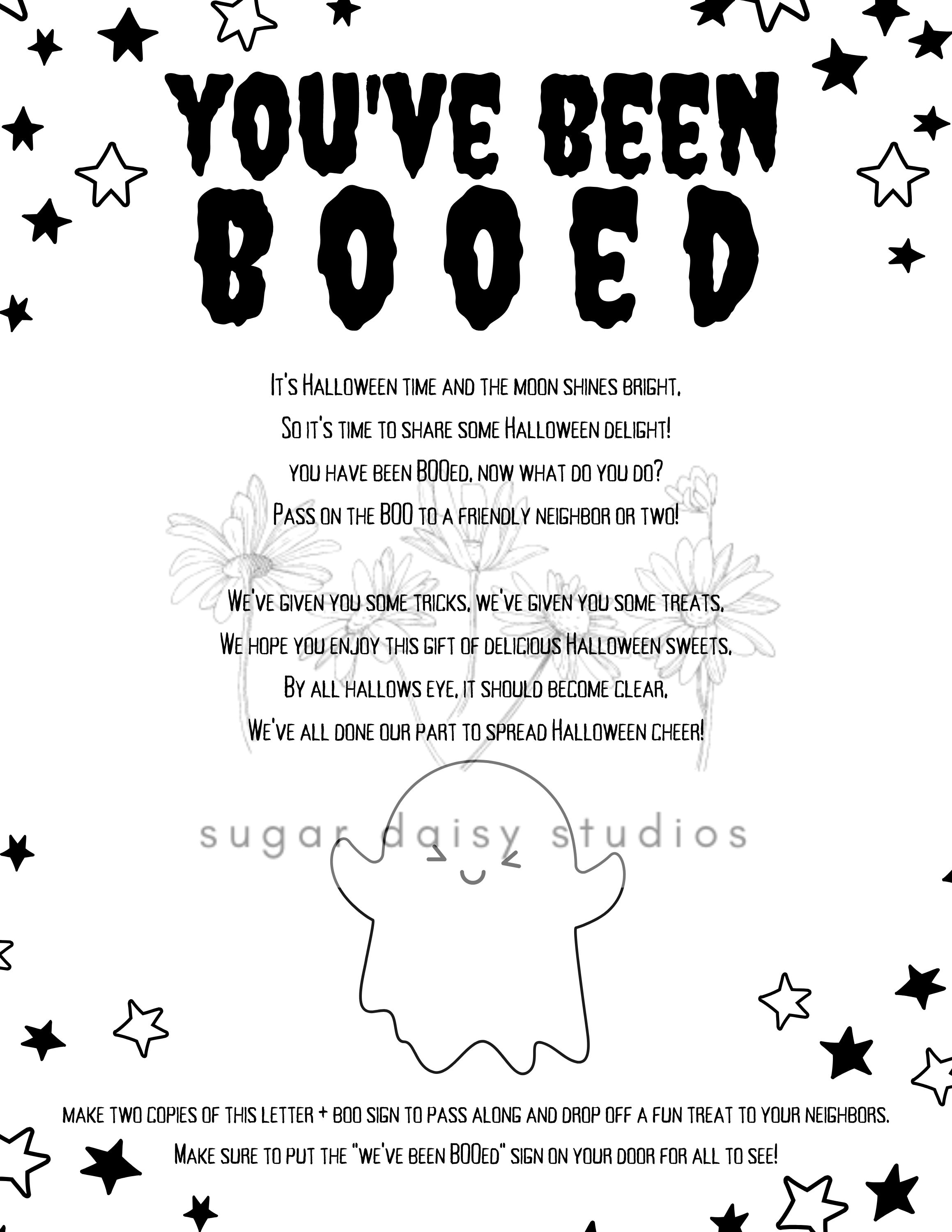 Halloween Printables You've Been Booed Fun Halloween Game Halloween ...