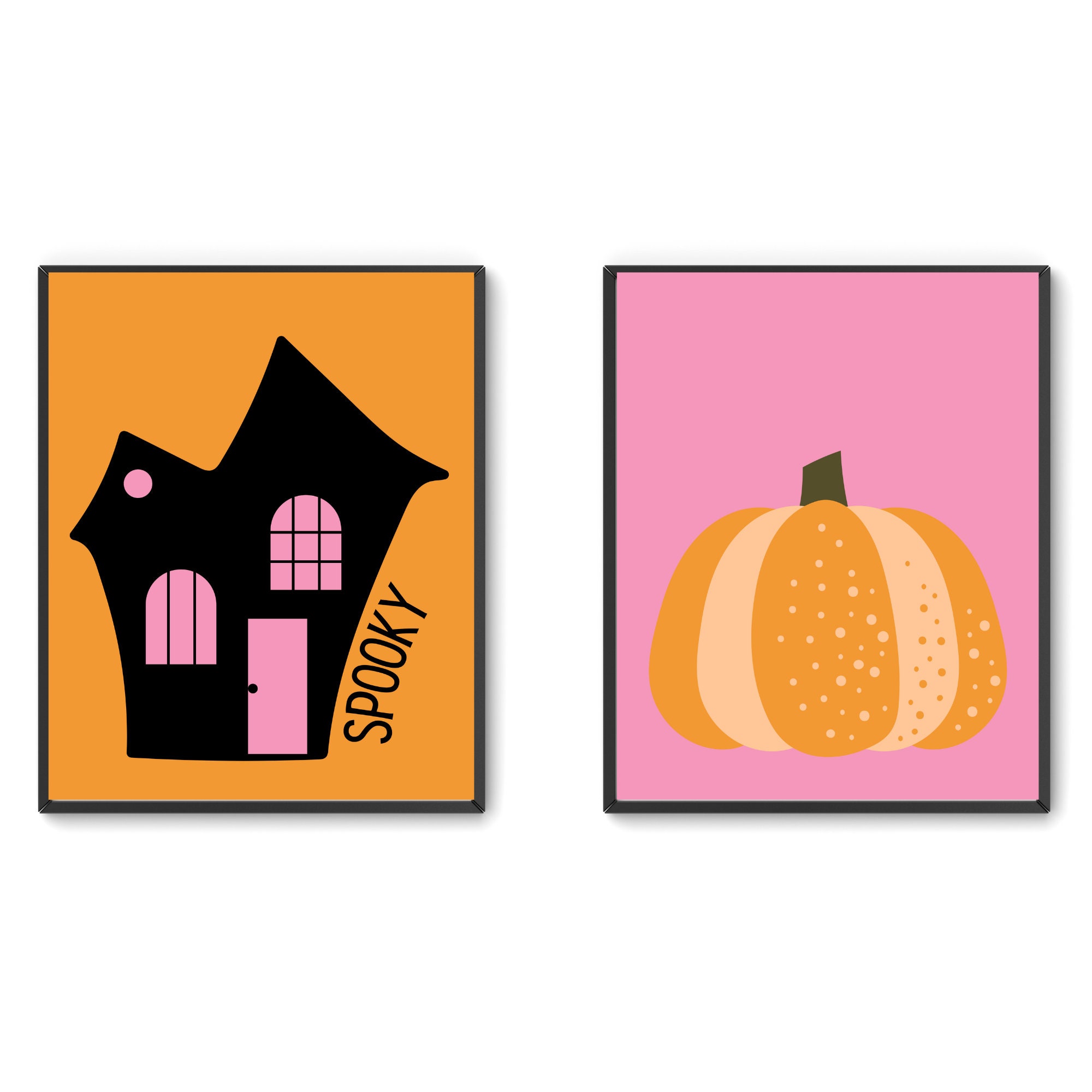 Cute Halloween Print Bundle, Spooky Gallery Wall Art (digital Download ...