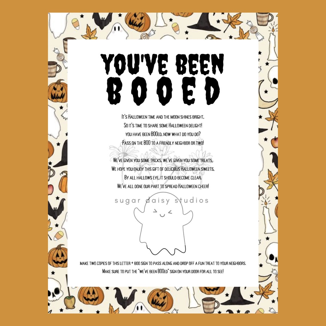 Halloween Printables You've Been Booed Fun Halloween Game Halloween ...