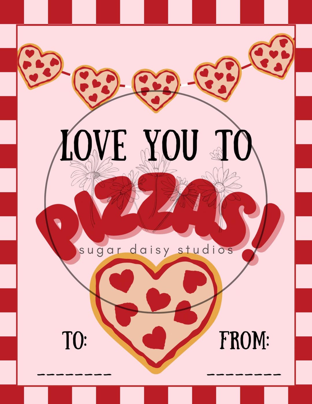 Pizza Valentine's Day Cards for Classroom Classroom Valentine Cards ...