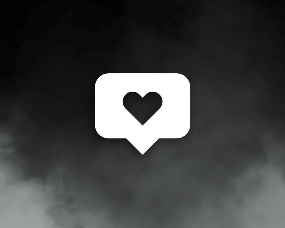 Instagram Like/heart Vinyl Decal Customisable Car Sticker - Etsy UK