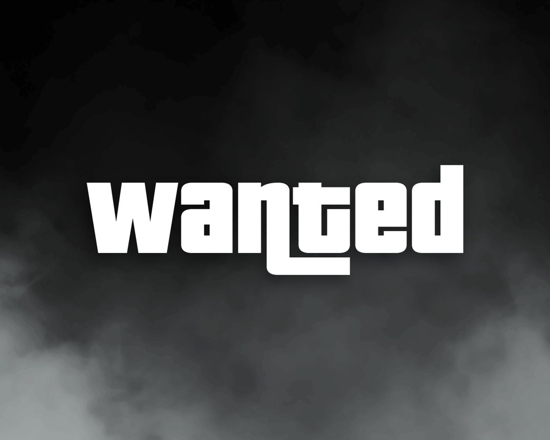 Wanted Gta-style Vinyl Decal Customisable Car Sticker - Etsy