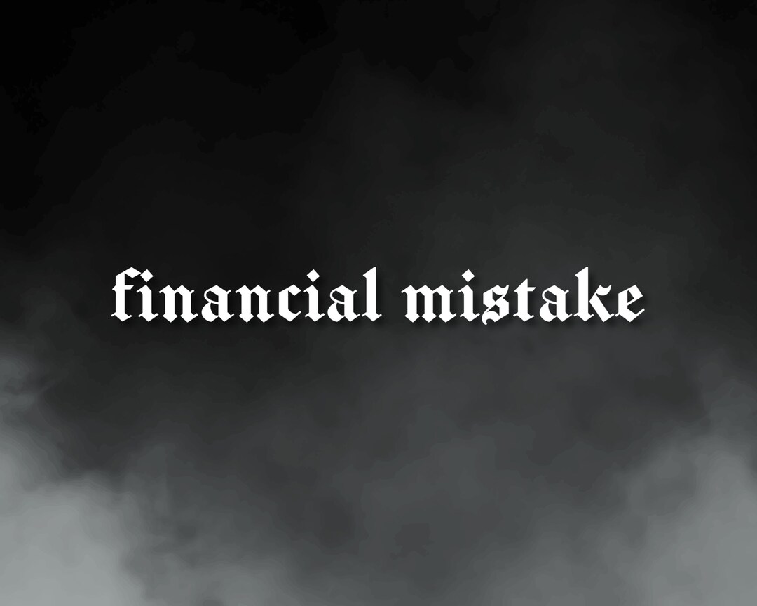 Financial Mistake Vinyl Decal in Old English Font Customisable Car ...