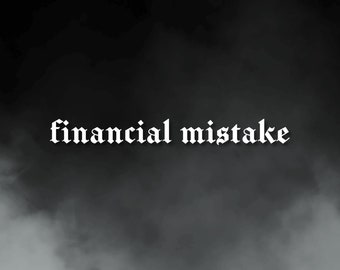 Financial Mistake Car Decal - Etsy