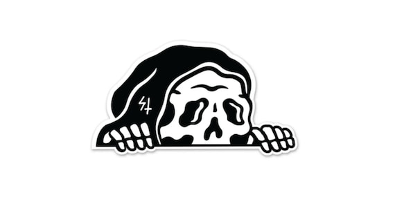 Death Sneaking Peeking Sticker Car Tumbler Laptop Decal - Etsy