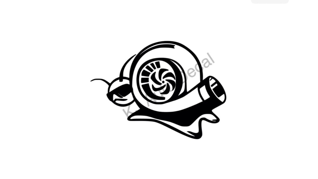 Turbo Snail Racing Sticker | Car Tumbler Laptop Decal | Weatherproof ...