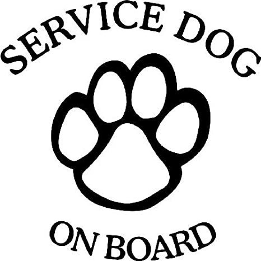 Service Dog on Board Sticker Car Tumbler Laptop Decal Weatherproof ...