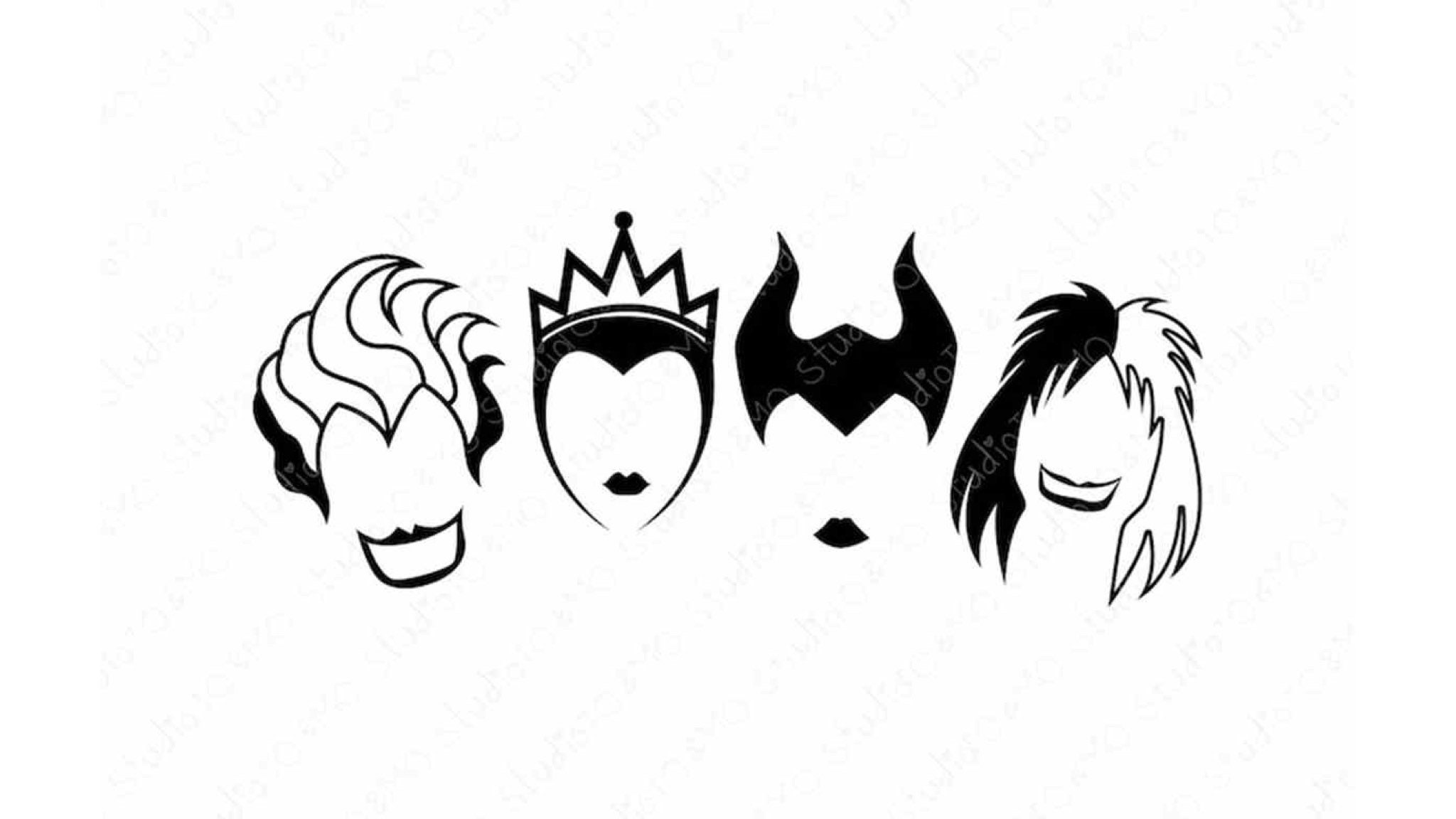 Disney Villains Sticker | Car Tumbler Laptop Decal | Weatherproof ...