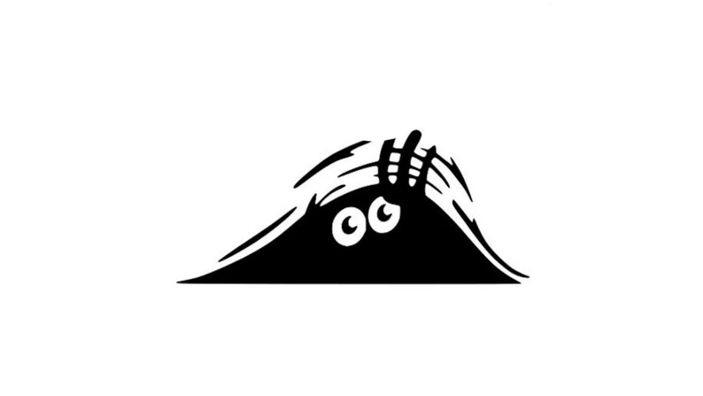 Monster Sneaking Peeking Sticker | Car Tumbler Laptop Decal ...