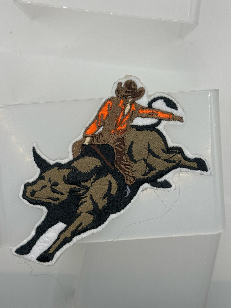 Bull Rider Hat Patch - Etsy