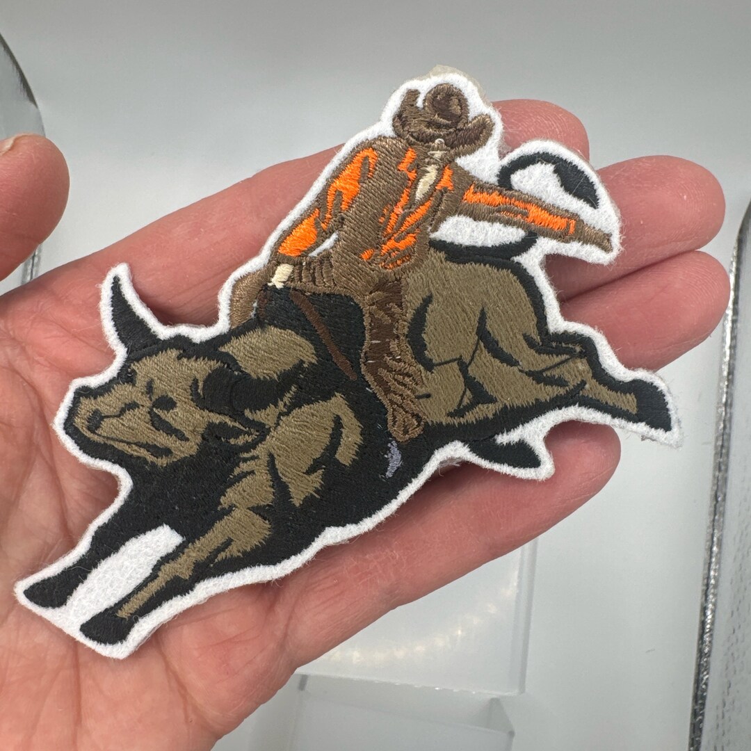 Bull Rider Hat Patch - Etsy