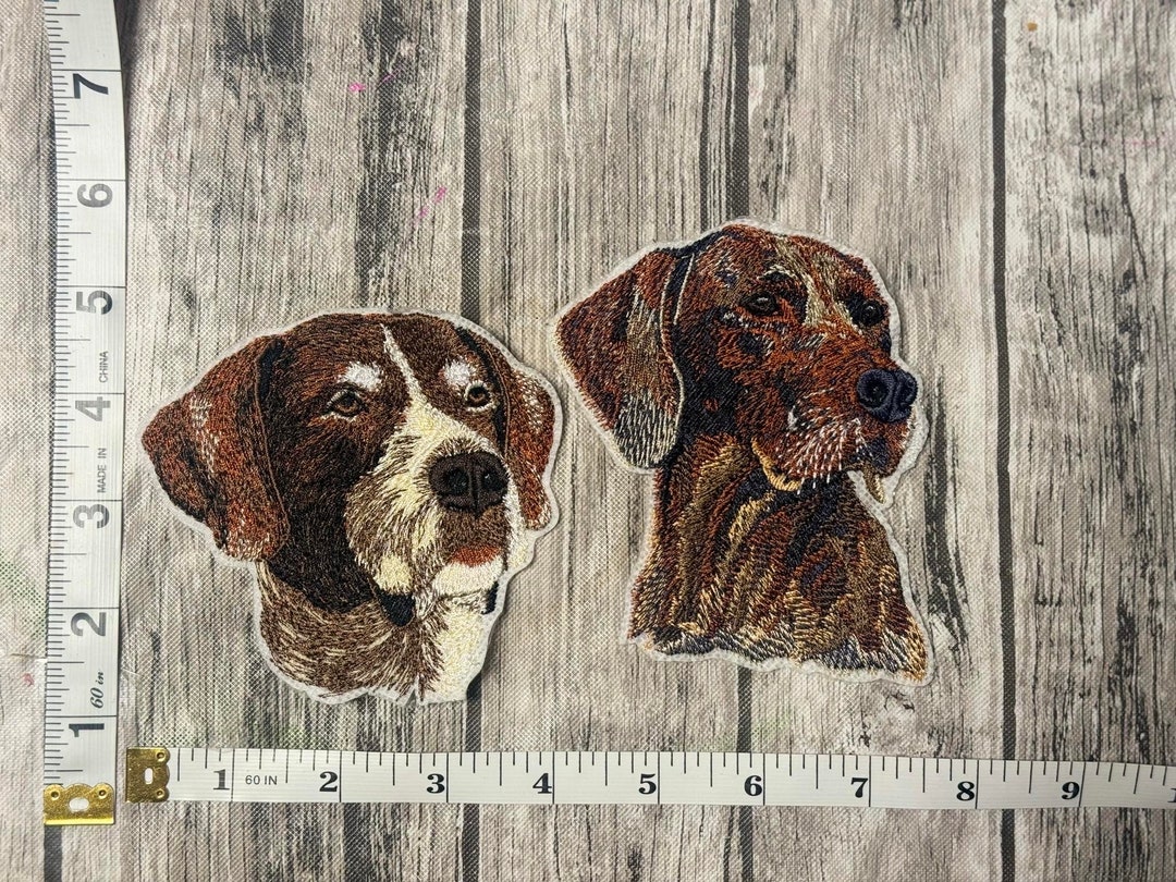 German Shorthair Hunting Dog, GSH Dog Patches, Iron on Patch, German ...
