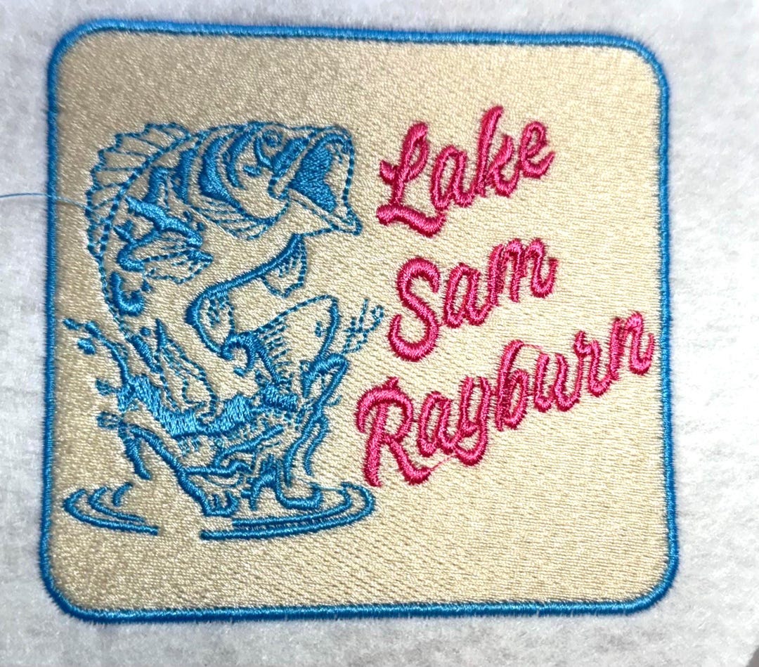 Lake Sam Rayburn Fish Patch Can Be Custom Made Fir Additional Charge ...