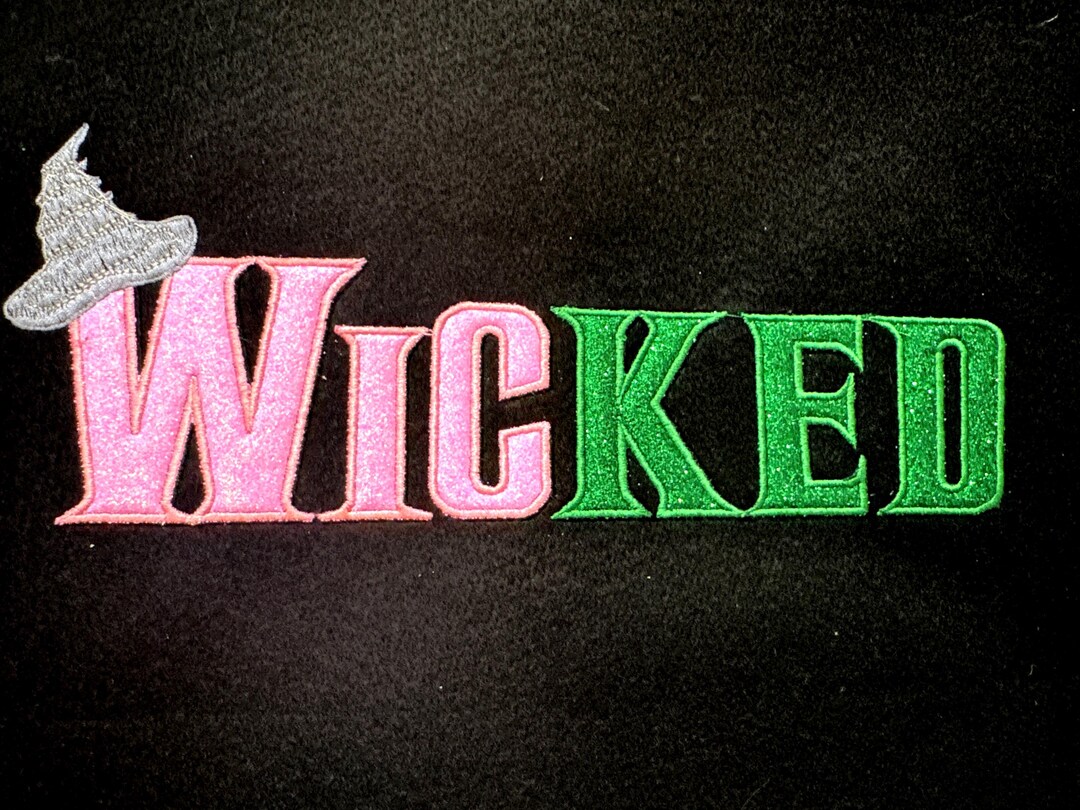 Wicked Cool Iron on Patch Pink and Green Glitter This is Adorable With ...