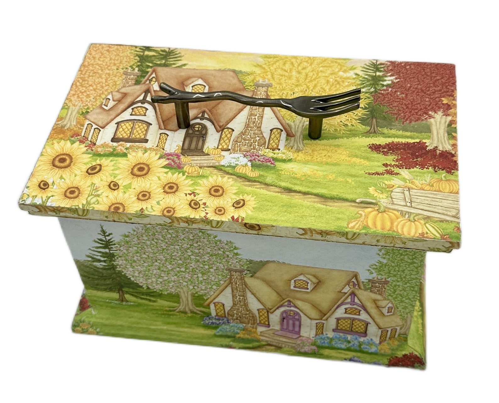 Handcrafted Heartfelt Creations Countryside Cottage Recipe Box Altered ...