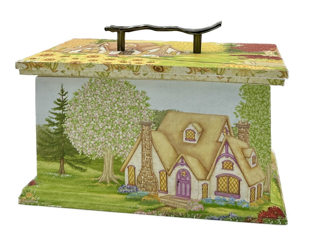 Handcrafted Heartfelt Creations Countryside Cottage Recipe Box Altered ...