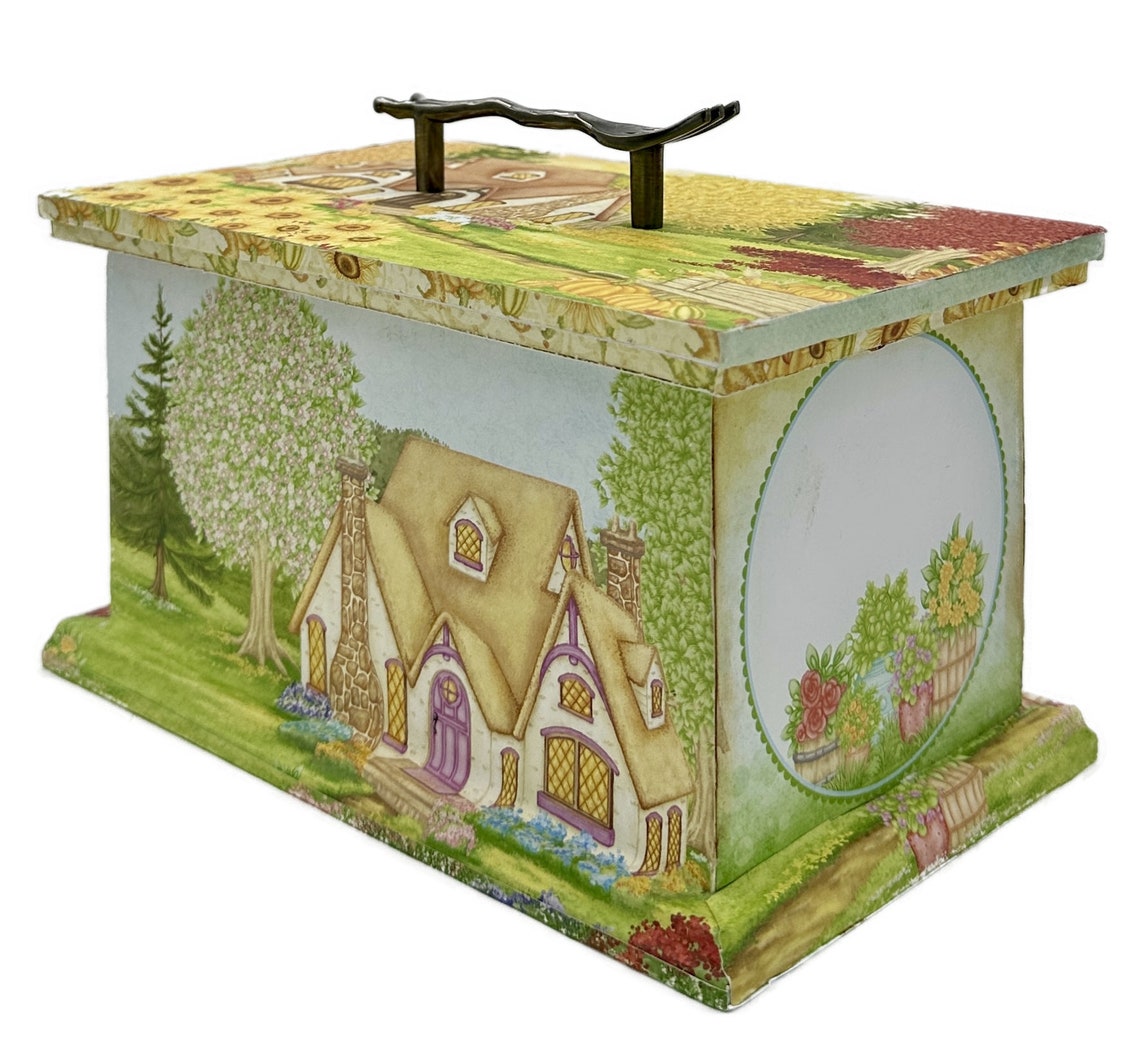 Handcrafted Heartfelt Creations Countryside Cottage Recipe Box Altered ...