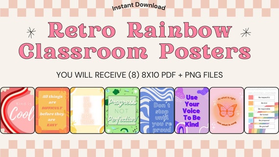 8 Classroom Posters Print Digital Download Print Teacher - Etsy