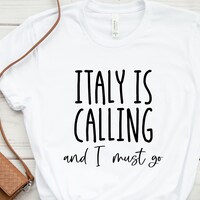 Italian Themed Fun T-shirt for Italy Vacation, Casual Fit, Men & Women ...