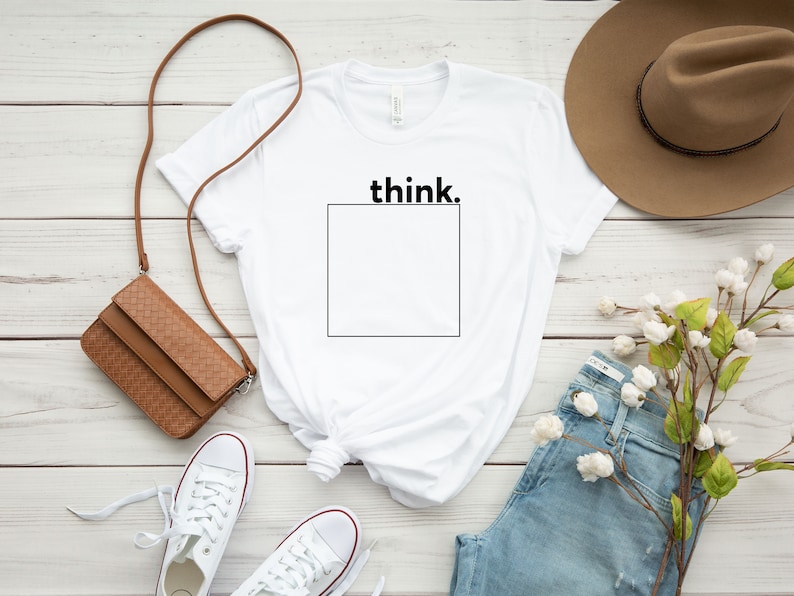 Think Outside the Box, Think Shirt, Minimalist Shirt, Gift for ...