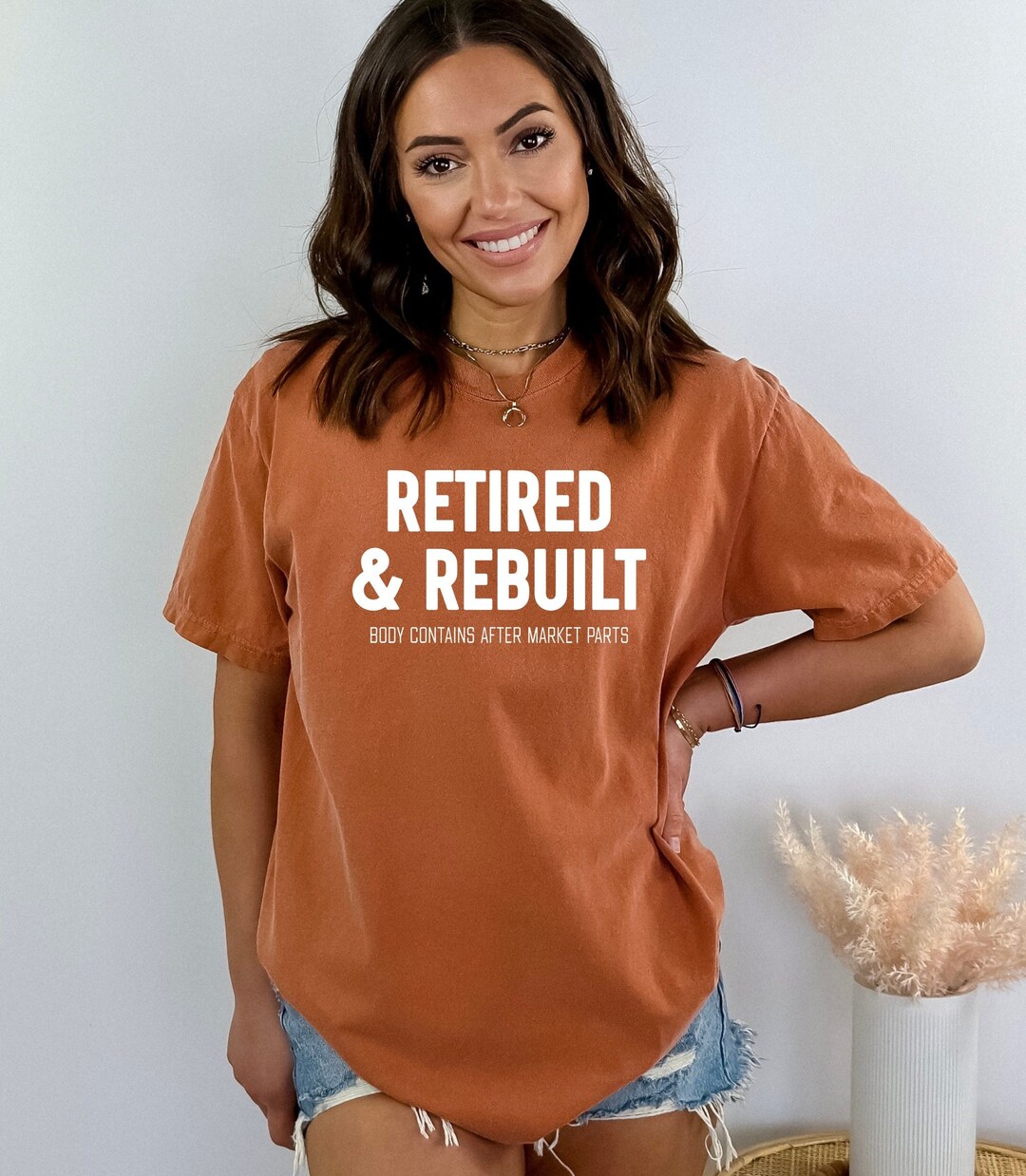Comfort Colors Retired & Rebuilt, Retirement Shirt, Retirement Gift ...