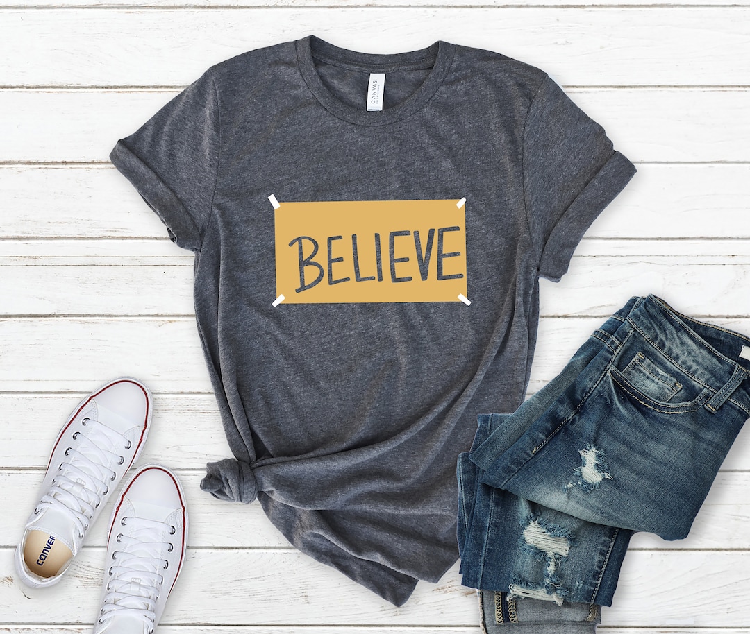 Believe Motivational Shirt, Believe Shirt, Believe Sign Locker Room ...