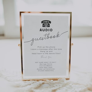 Audio Guestbook Sign | Modern Minimalist Audio Guestbook | Wedding ...