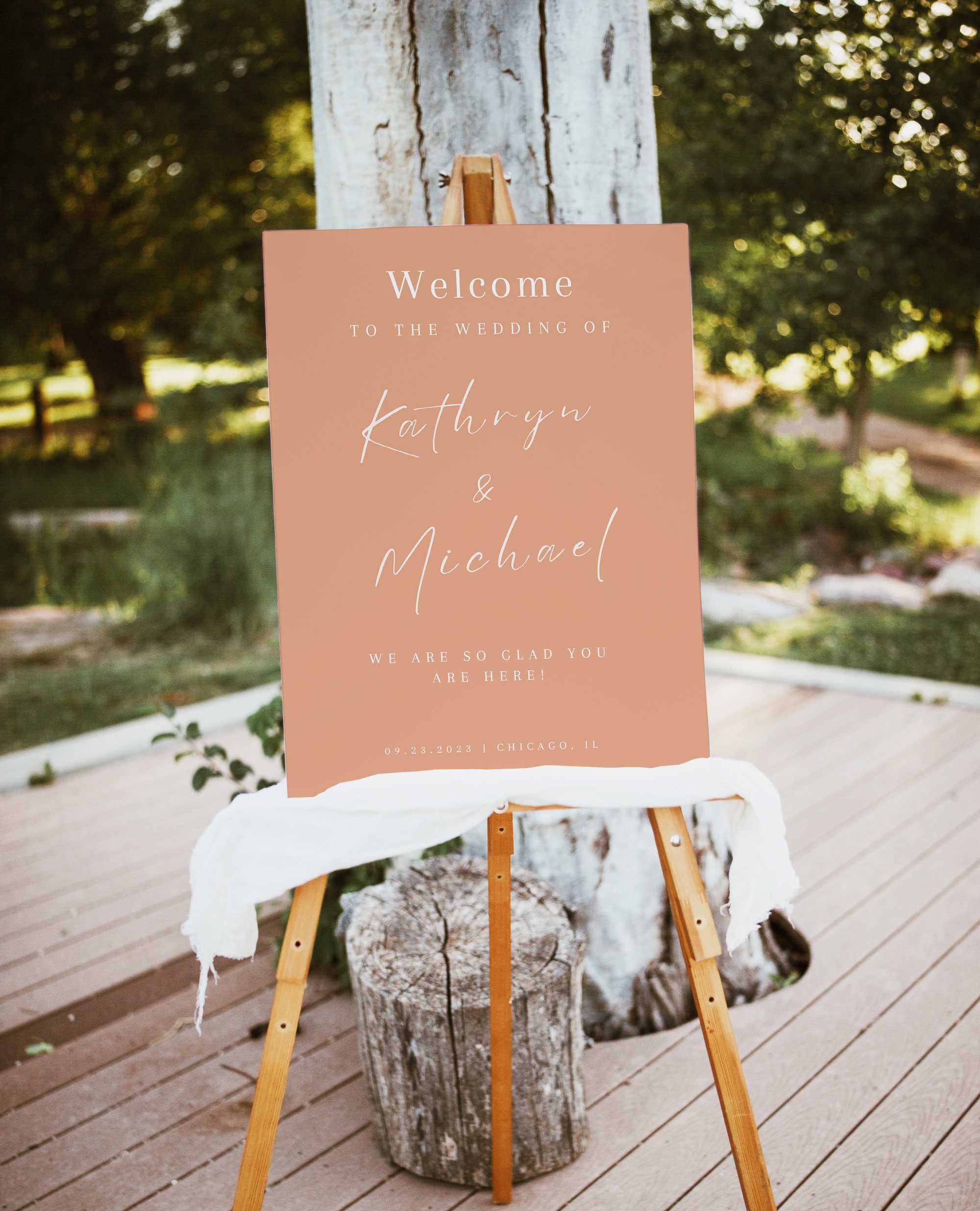 Wedding Welcome Sign Modern Minimalist Welcome Sign Calligraphy Welcome ...