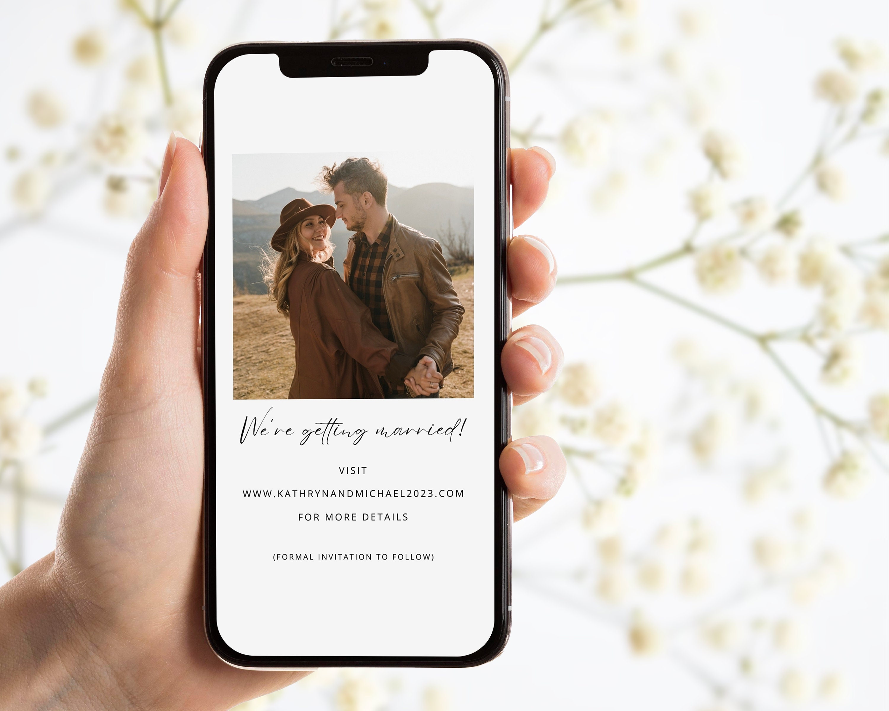 Wedding Save the Date Template Modern Save Our Date Minimalist Save the ...