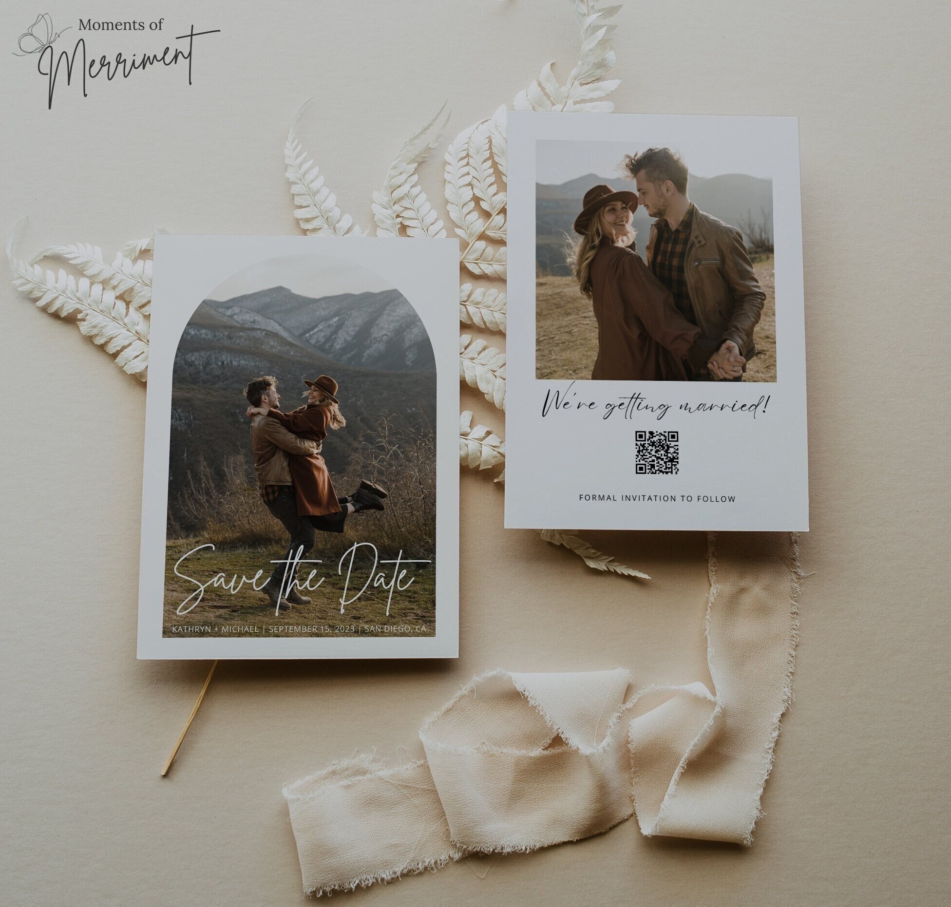 Wedding Save the Date Template Modern Save Our Date Minimalist Save the ...