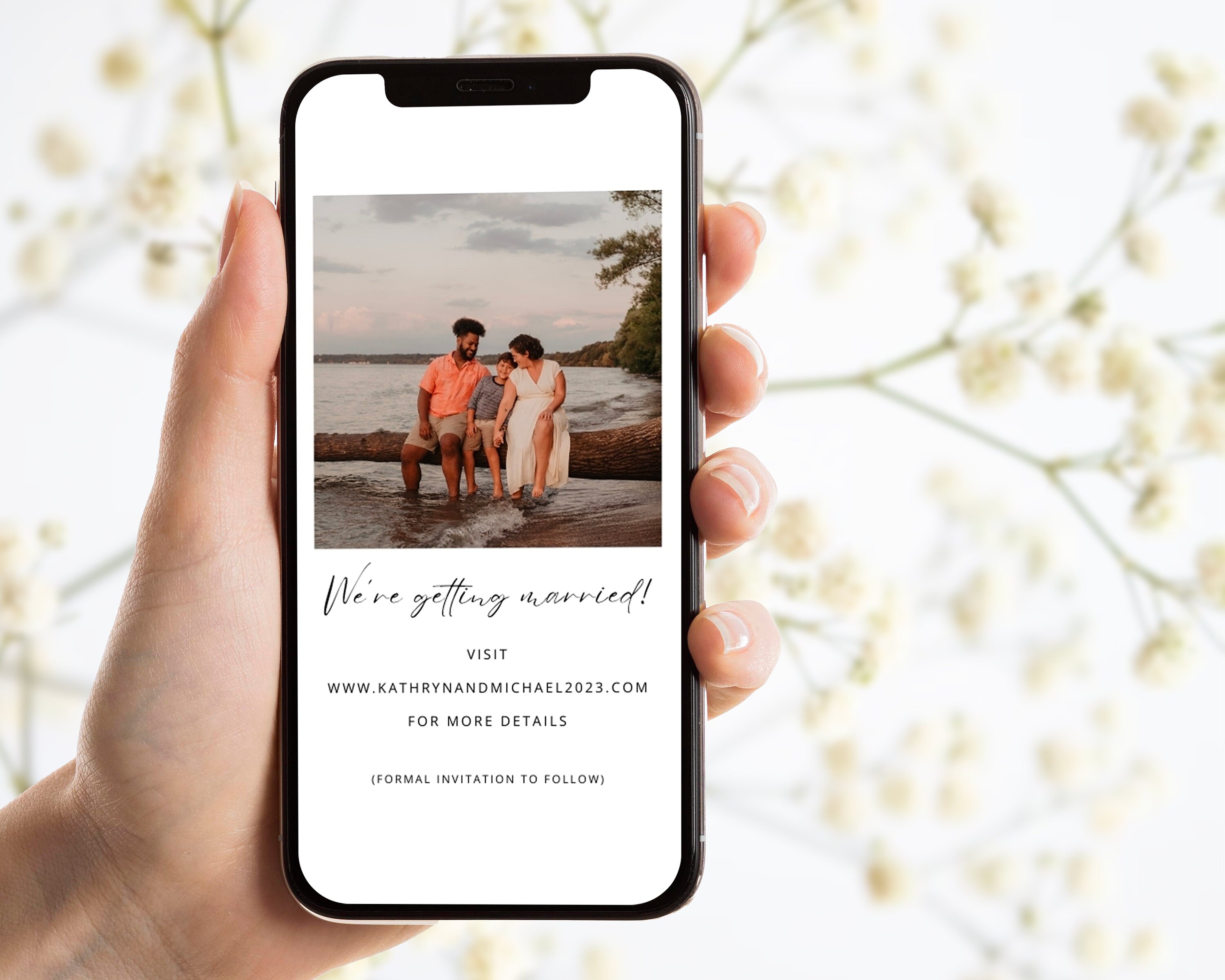 Wedding Save the Date Template Modern Save Our Date Minimalist Save the ...