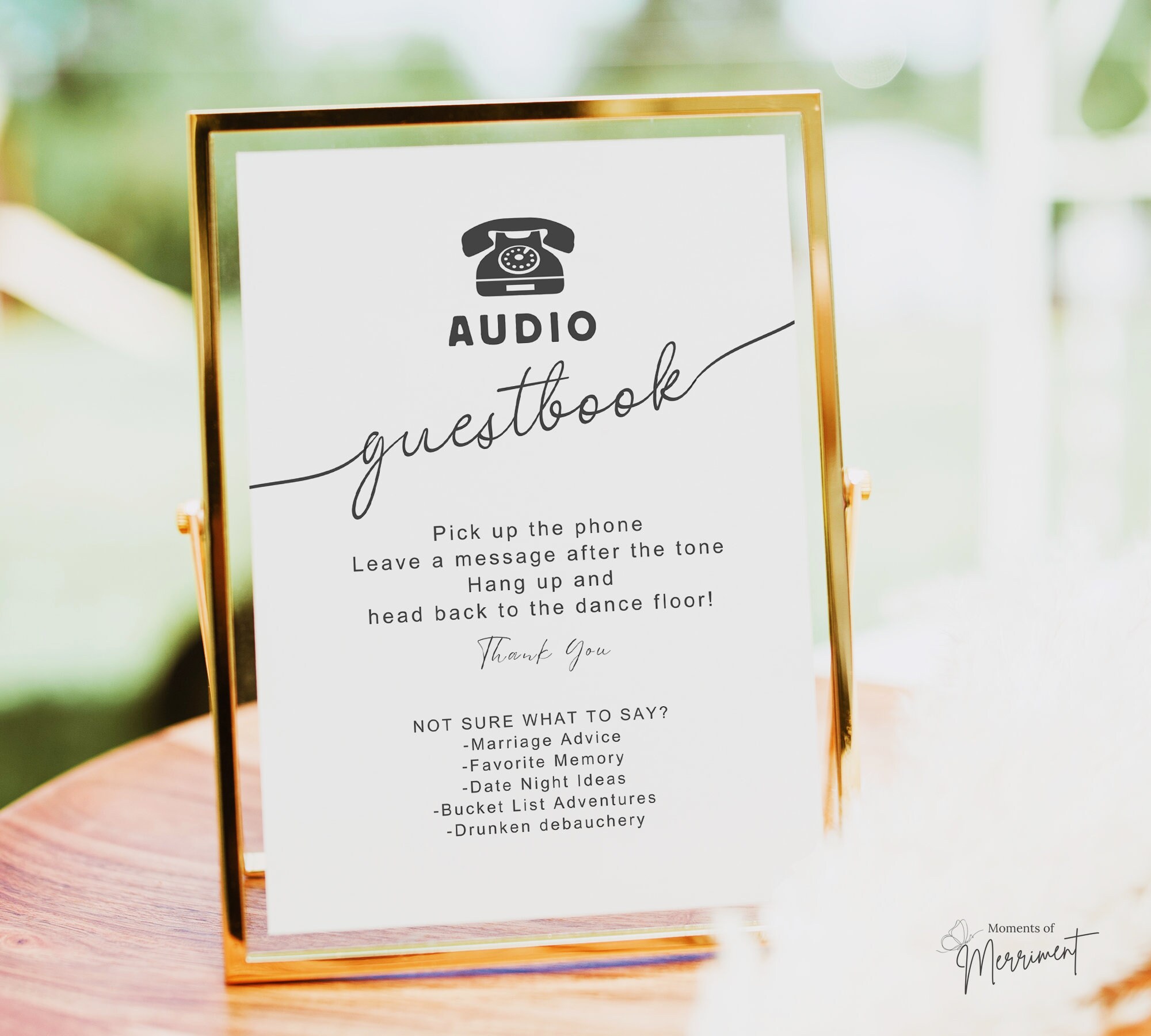 Audio Guestbook Sign | Modern Minimalist Audio Guestbook | Wedding ...
