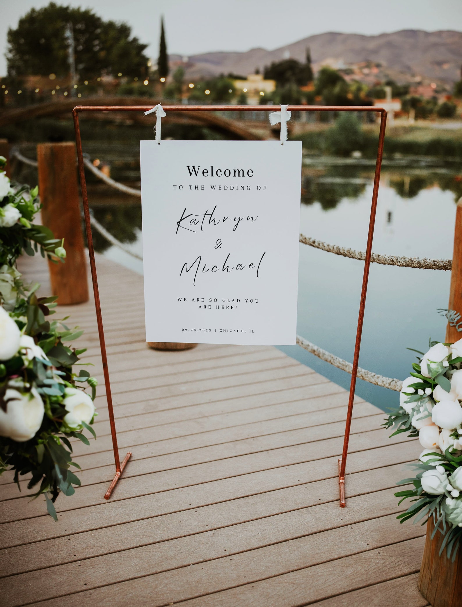 Wedding Welcome Sign Modern Minimalist Welcome Sign Calligraphy Welcome ...