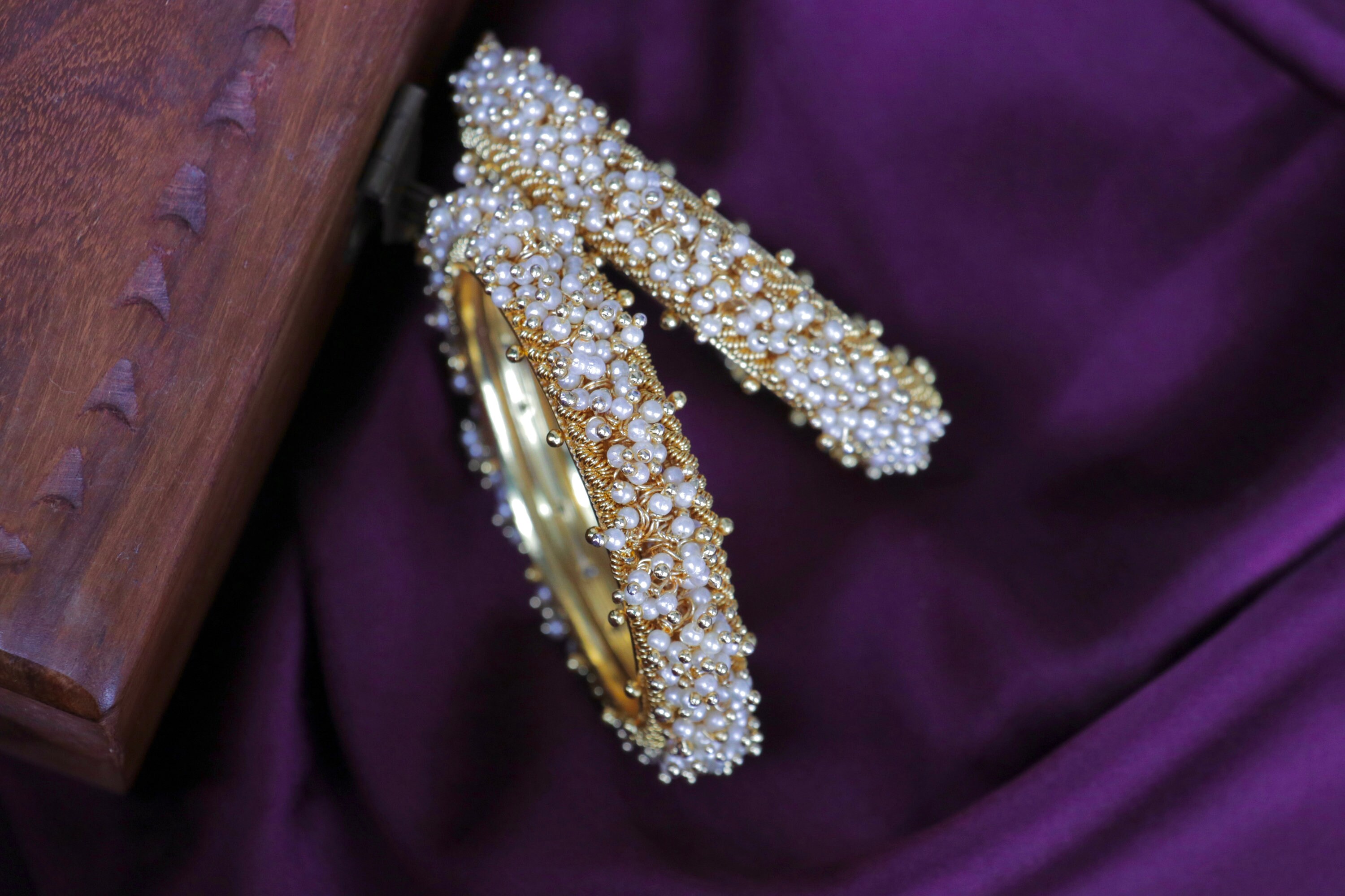 Cluster Pearl Bangles Phulari Bangles - Etsy