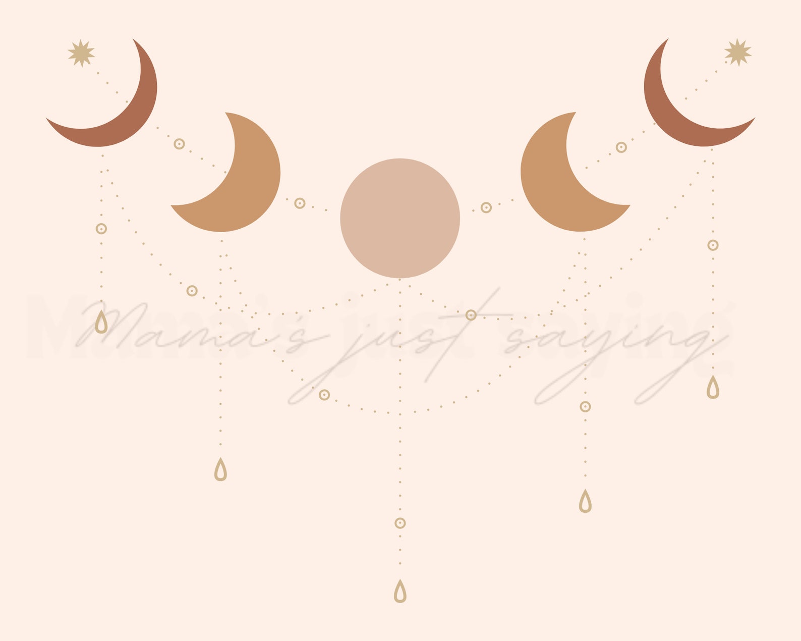 Moon Phases, Digital Download, Digital Art Print, Celestial Phases - Etsy