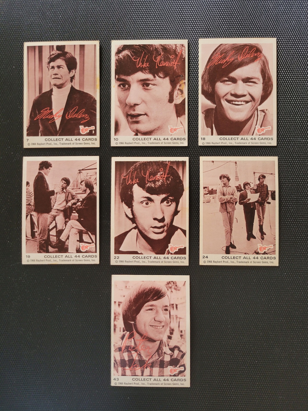 1966 Monkee's raybert Productions Trading Cards lot of 7 Cards Very ...