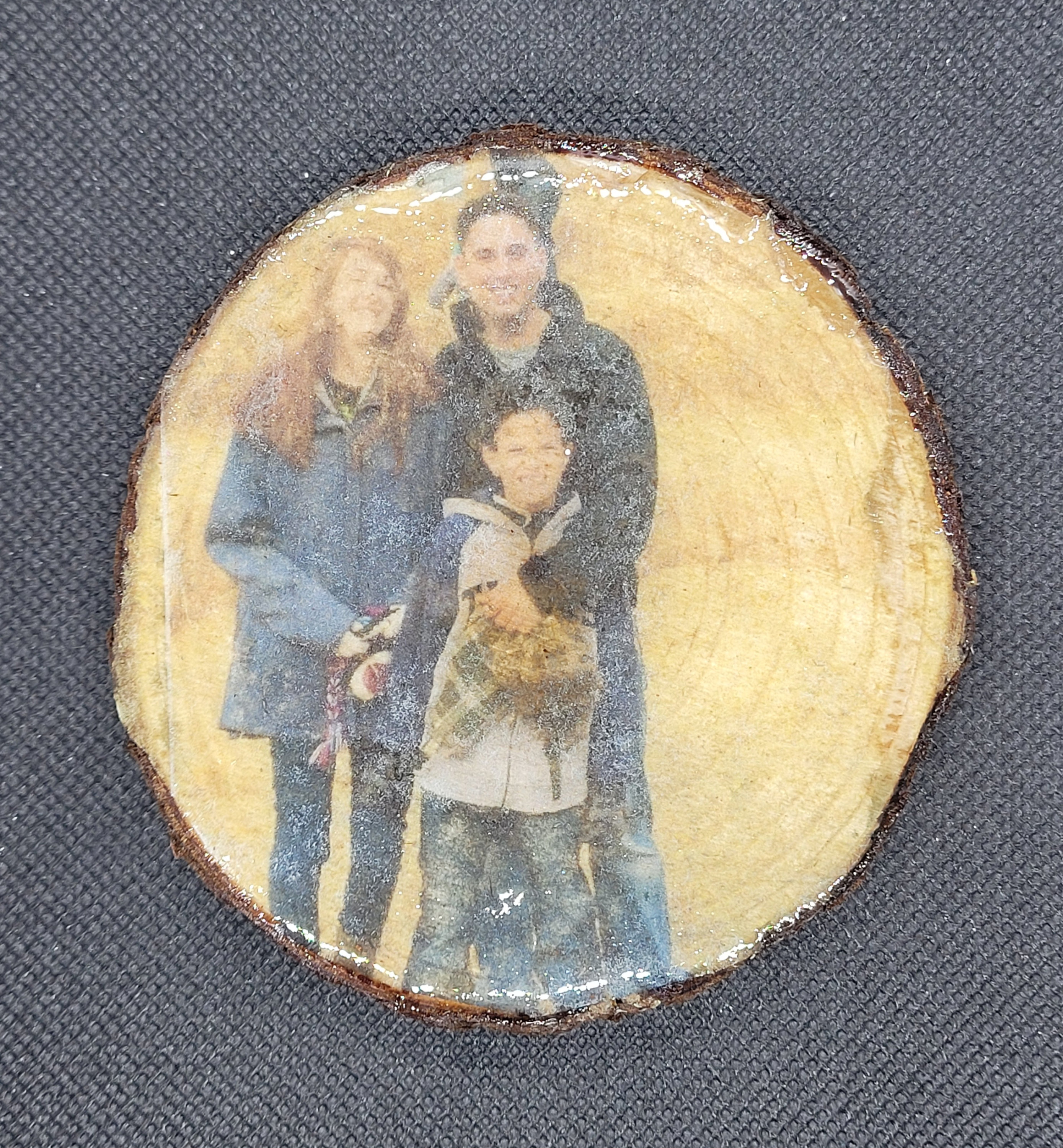 Personalized Wood Slice Photo Transfer Coasters - Wooden Photo Coasters ...