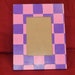 Checkerboard Hand Painted Retro Wood Picture Frame - Pearl Accents - Etsy