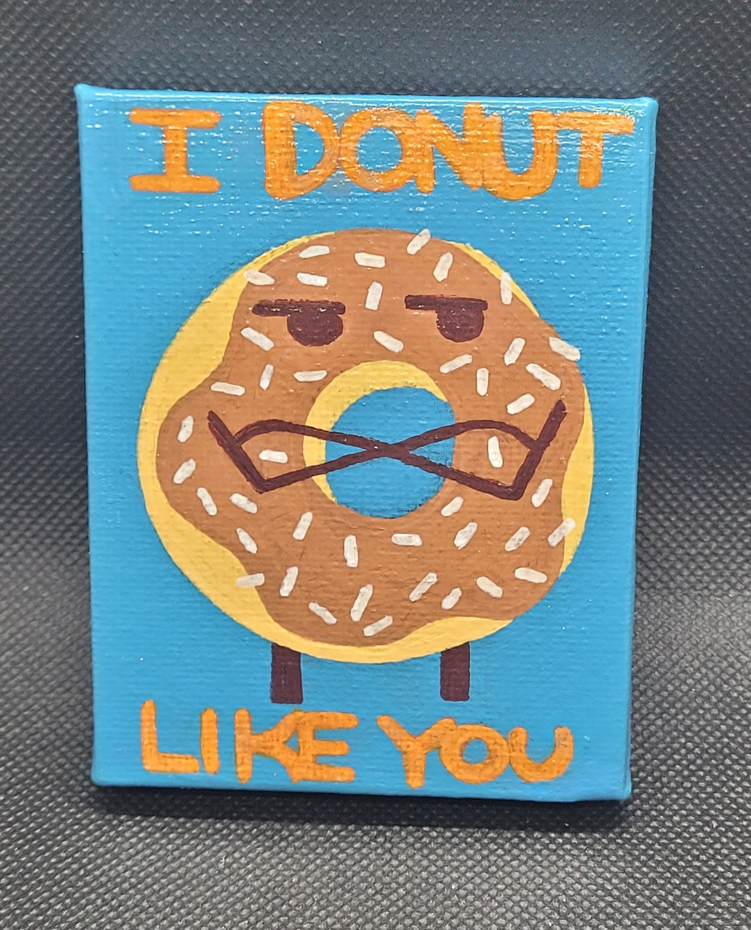 Donut Like You Original Painting - Stretched Canvas - Etsy