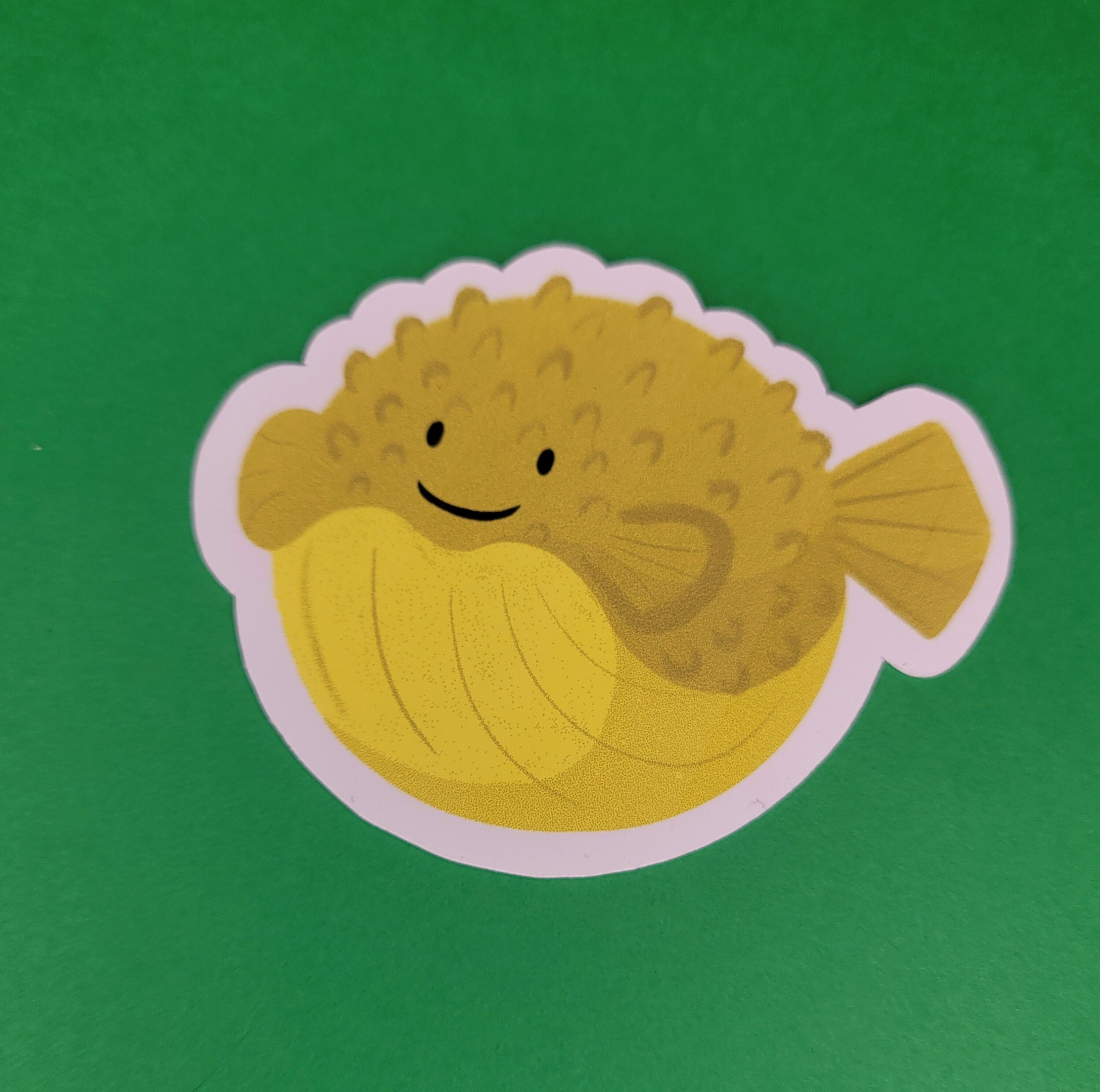 Pufferfish Vinyl Sticker - Etsy