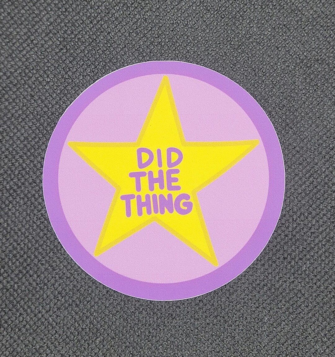 Did the Thing - Sarcastic Stars Vinyl Sticker - Etsy