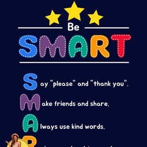 Editable Be Smart Colorful Classroom Expectations Poster for - Etsy