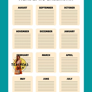 Editable 9 Pages Teacher's Planner Back to School Folder - Etsy