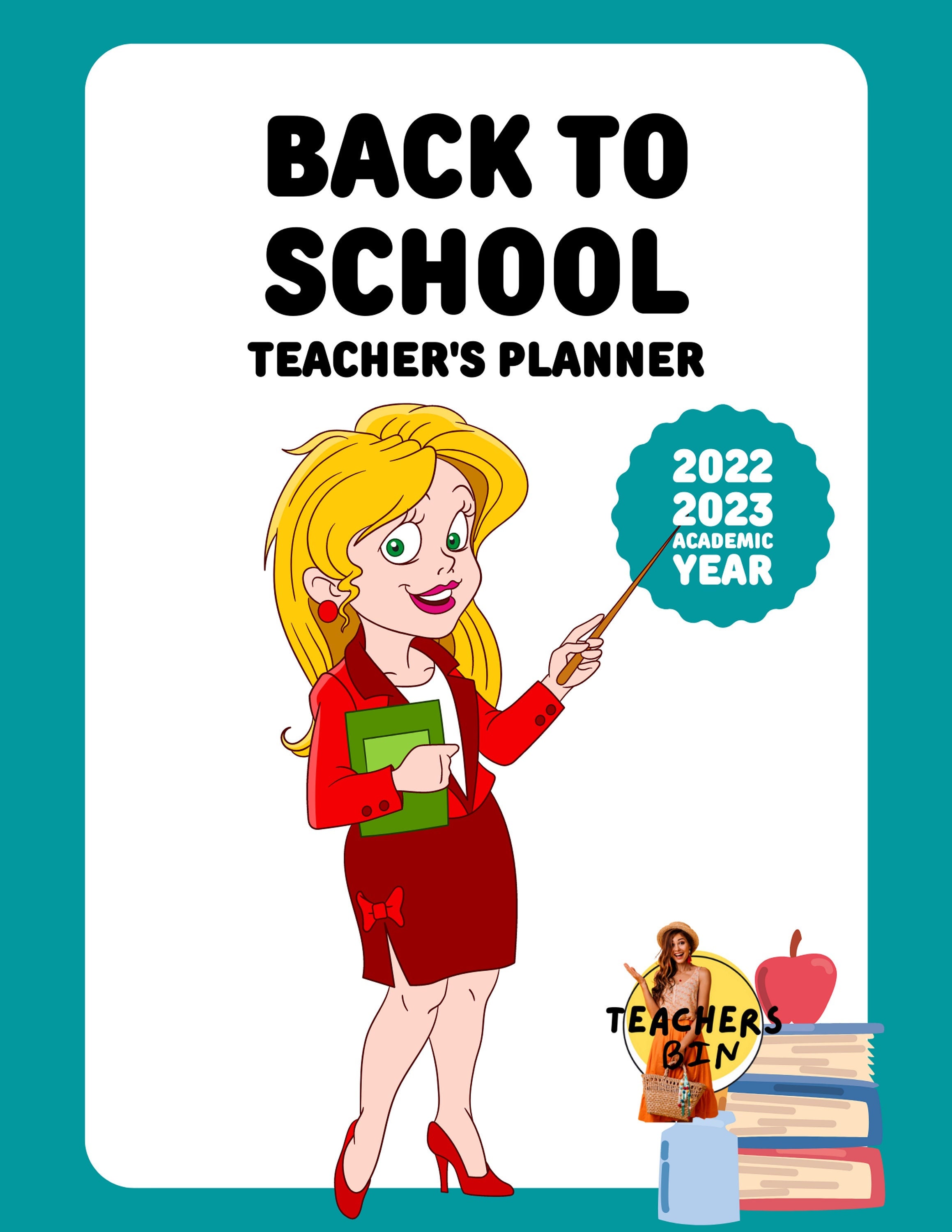 Editable 9 Pages Teacher's Planner Back to School Folder - Etsy