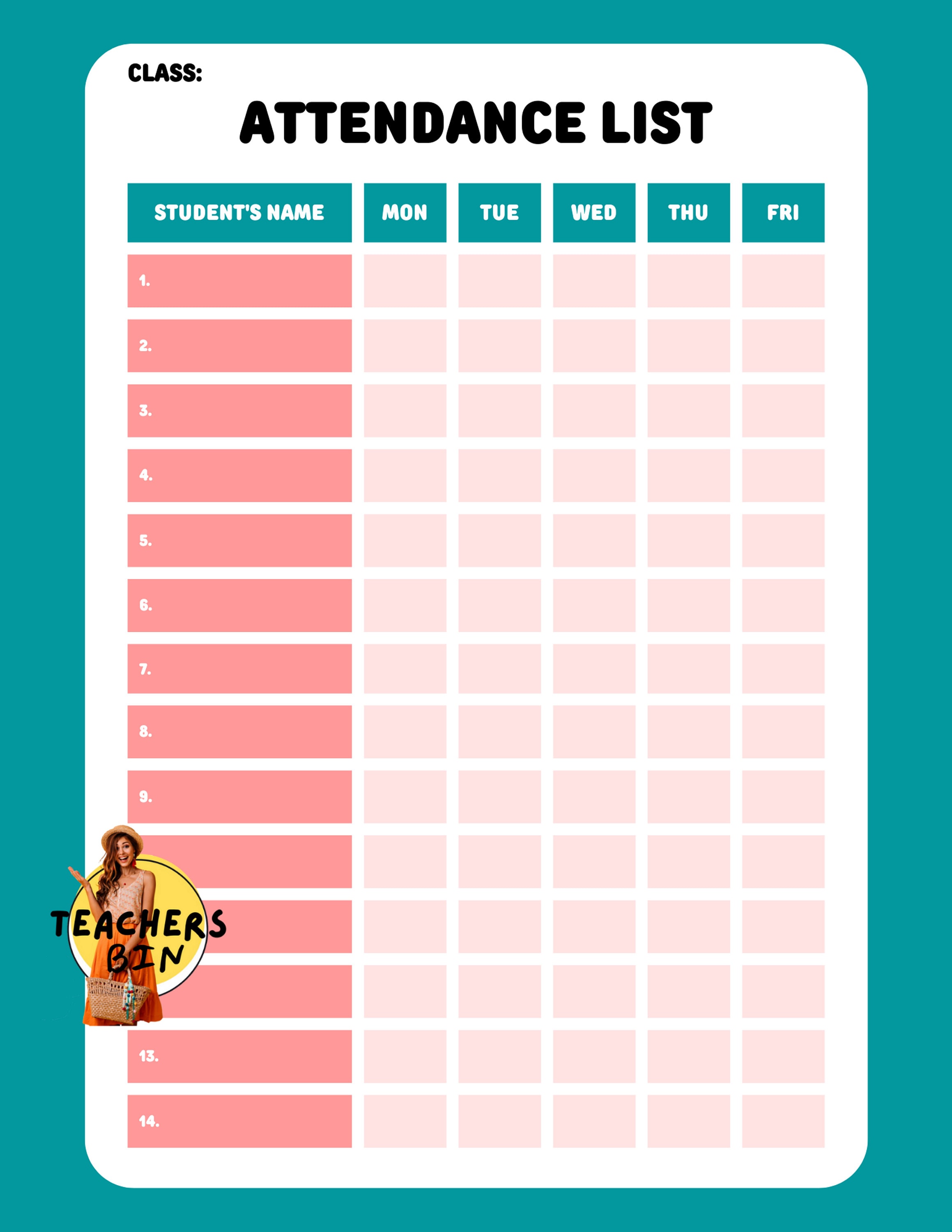 Editable 9 Pages Teacher's Planner Back to School Folder - Etsy