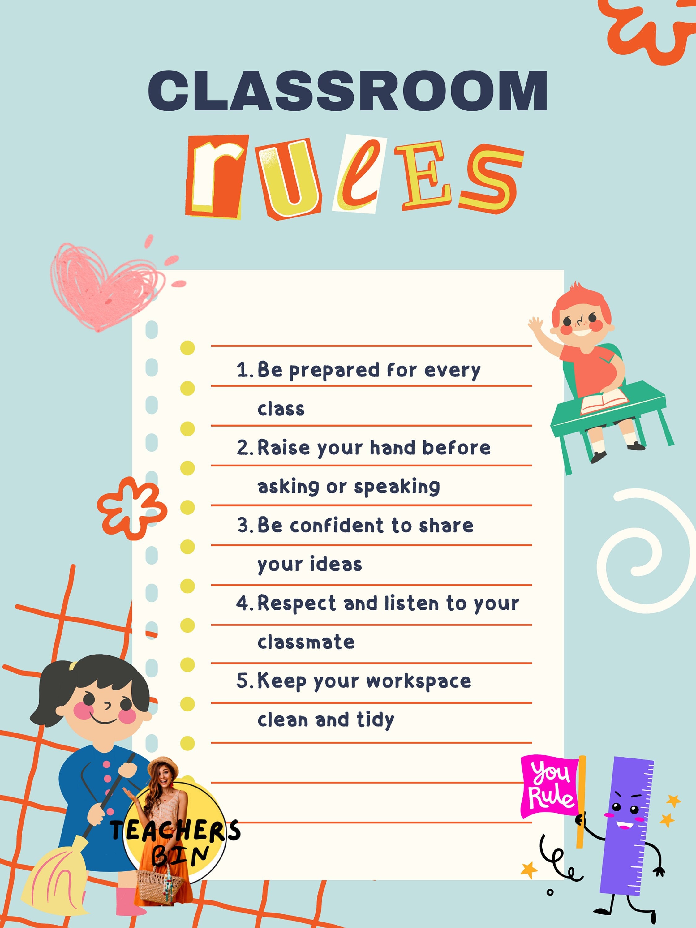 Give Me 5 Classroom Rules